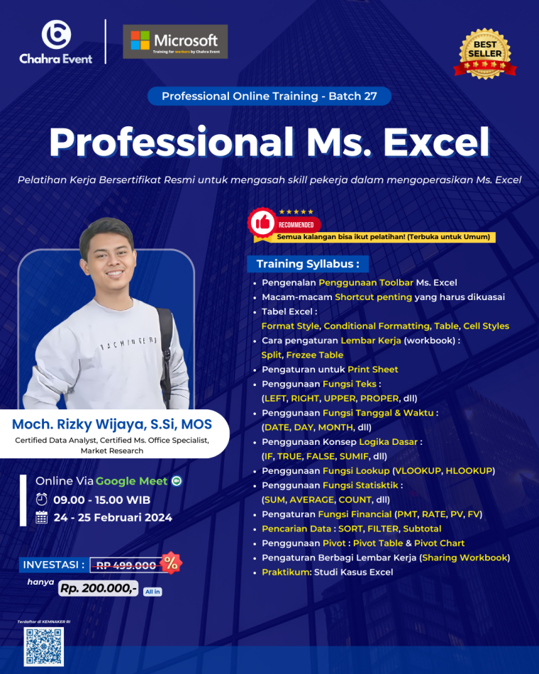 Professional Microsoft Excel Training