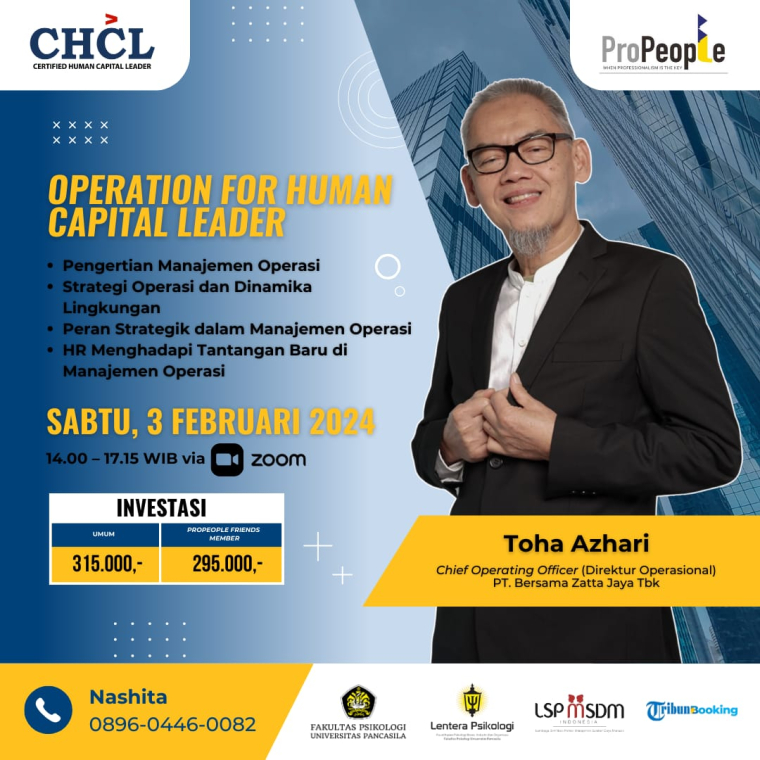 PROGRAM PELATIHAN HUMAN CAPITAL MANAGEMENT Operations Management for ...