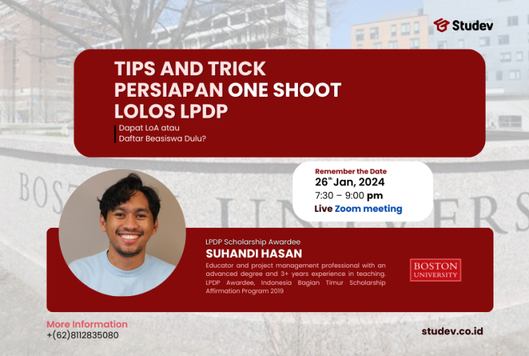 Studev Talk Tips and Trick Persiapan One Shoot Lolos LPDP