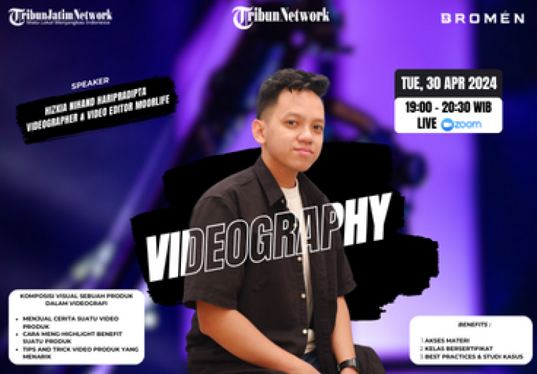 Tribun Academy Jatim - Komposisi Visual Sebuah Produk dalam Videografi
