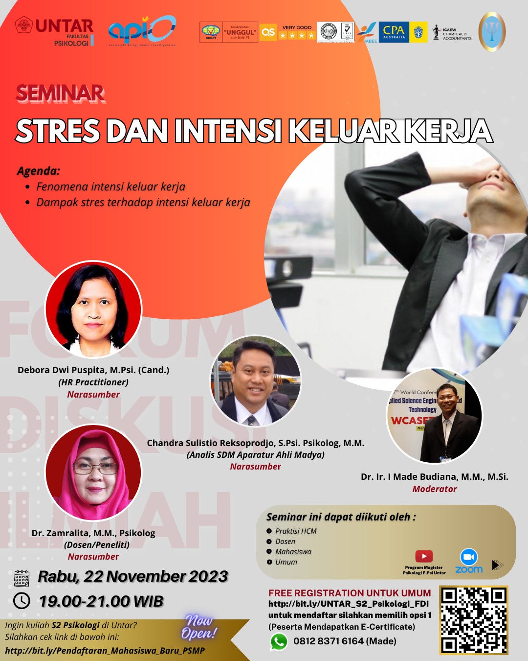 Webinar Stress dan Intensi Keluar Kerja